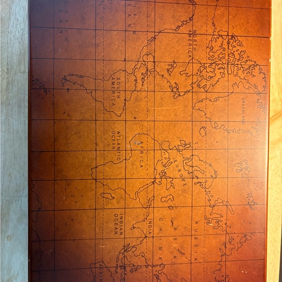 Unbranded | Wall Decor | Vintage Brown World Map Box | Poshmark